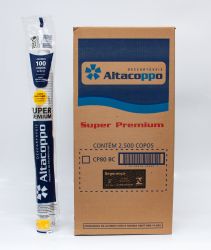 MULTIPEL - Copo Plástico Descartável PP 300ml Branco ABNT Caixa 20x100 un.